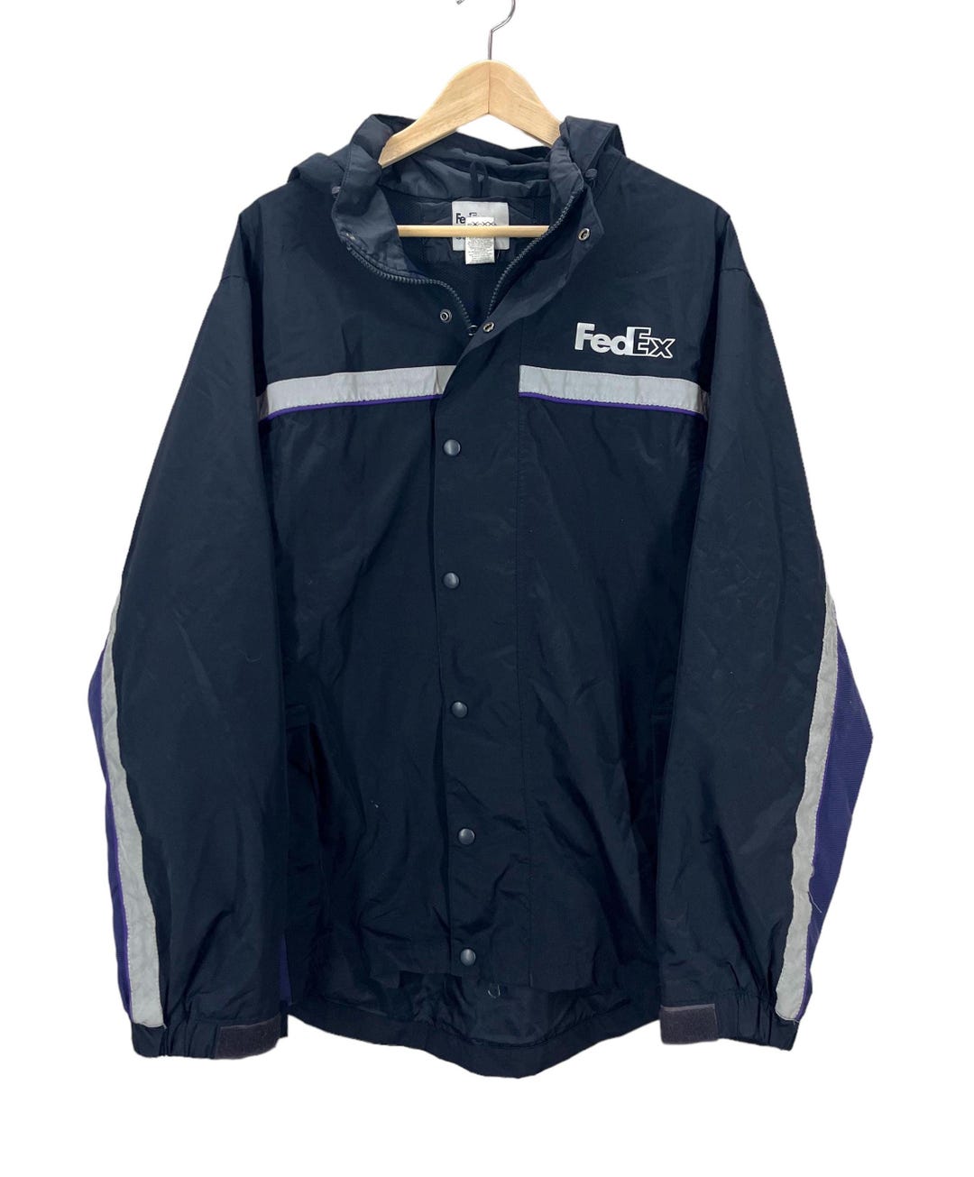 Fedex Stan Herman Reflective Blue & Purple Hooded Jacket Medium - Etsy