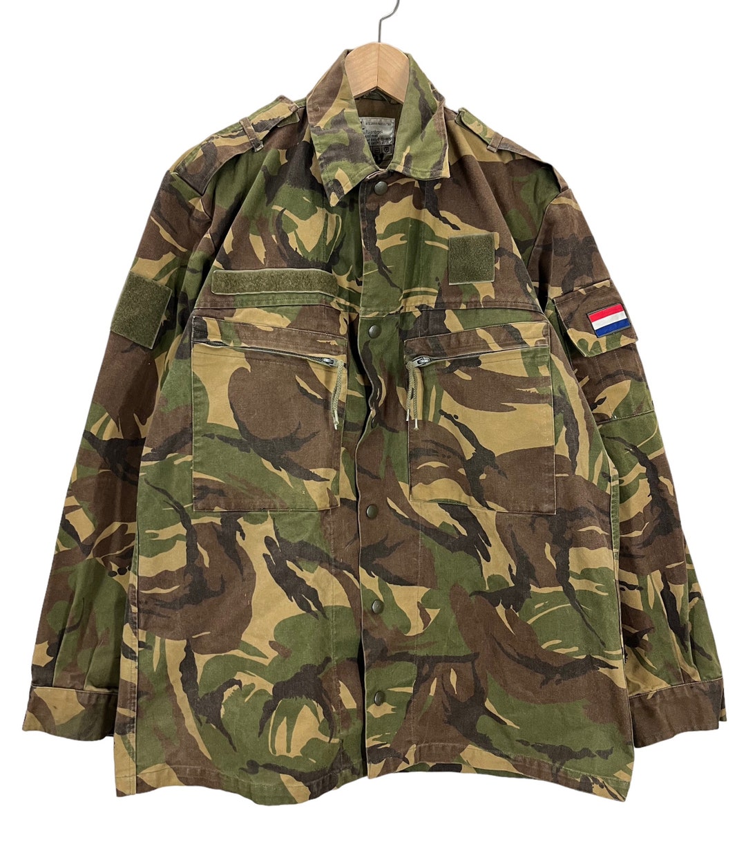 Vintage Dutch Military Camo Field Jacket Army Marines Fits Large - Etsy