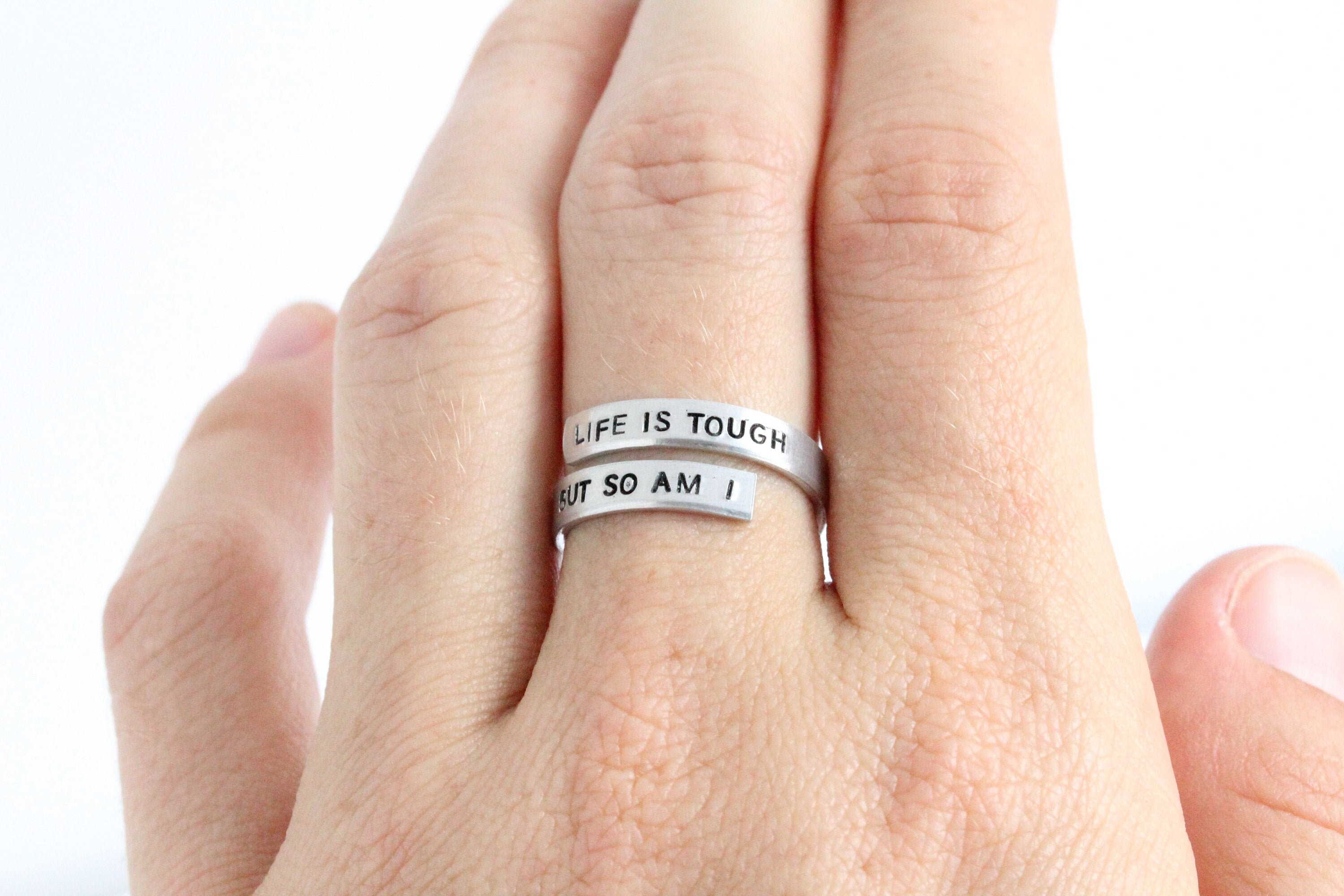 Life Is Tough But So Am I Wrap Ring Thinking of You Gift | Etsy