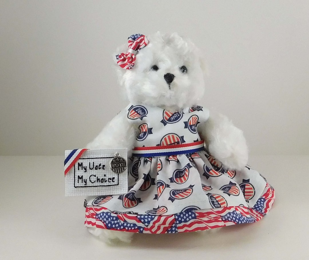 Voting Matters Teddy Bear Display, Patriotic Gift Encourages Voting, My ...