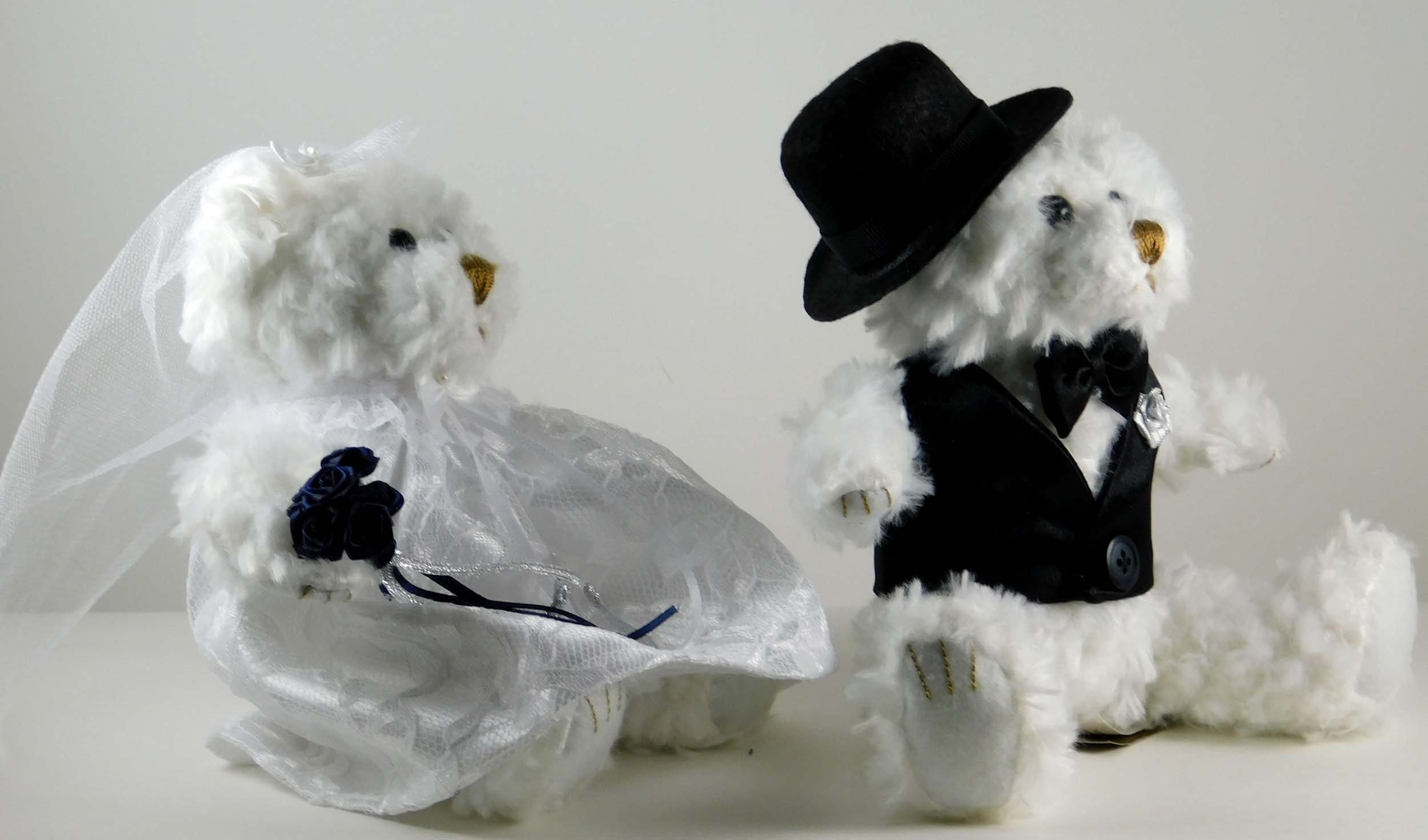 Bride and Groom Teddy Bears Wedding Gift Wedding Bears for | Etsy
