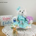 Easter Teddy Bear Gift: Turquoise Spring Dress, Bunny Print - Etsy