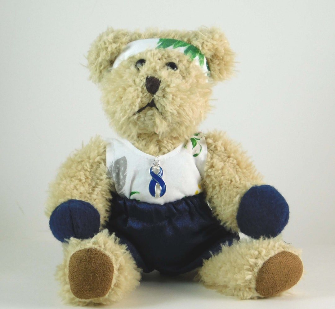 Colon Cancer Fighter Teddy Bear Gift: Boxer Bear Encouragement - Etsy