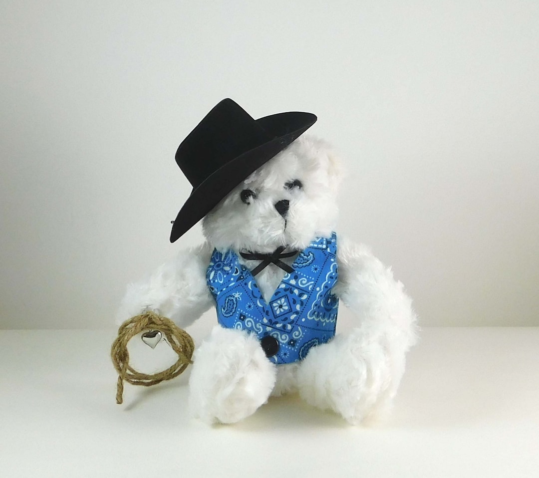Cowboy Plush Bear: Western Decor, Valentine's Gift - Etsy