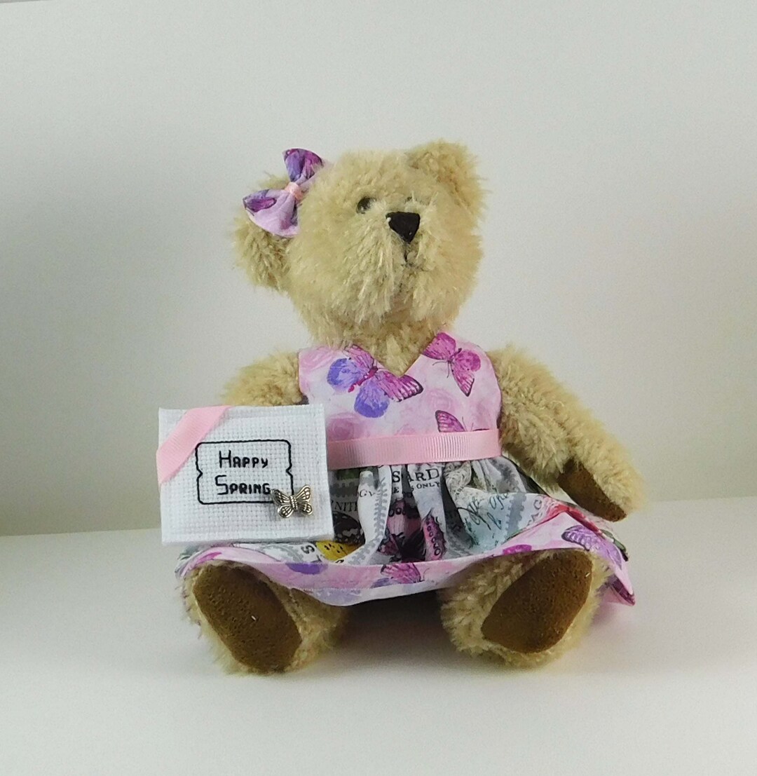 Happy Spring Teddy Bear, Springtime Butterflies Decoration, Send a ...