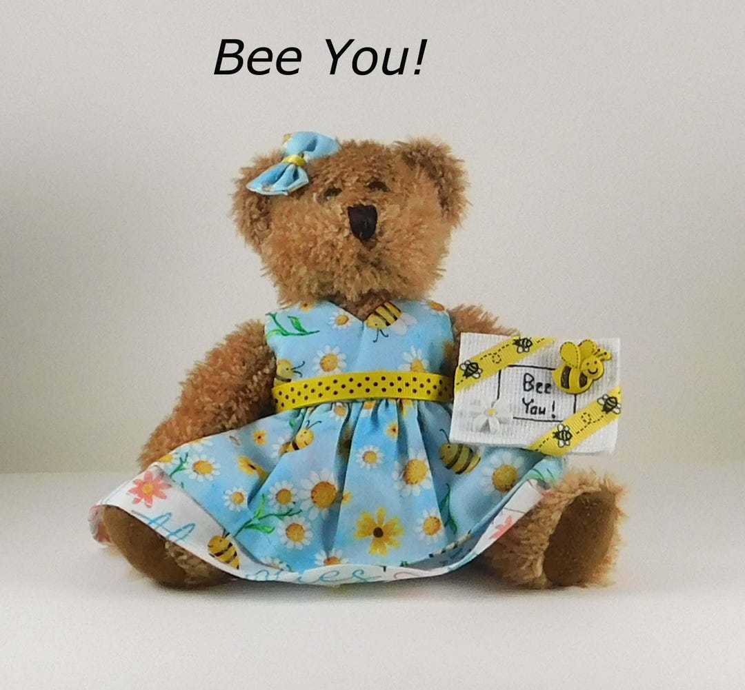 Bee You Teddy Bear: Plushie With Daisies - Encouragement Gift - Etsy