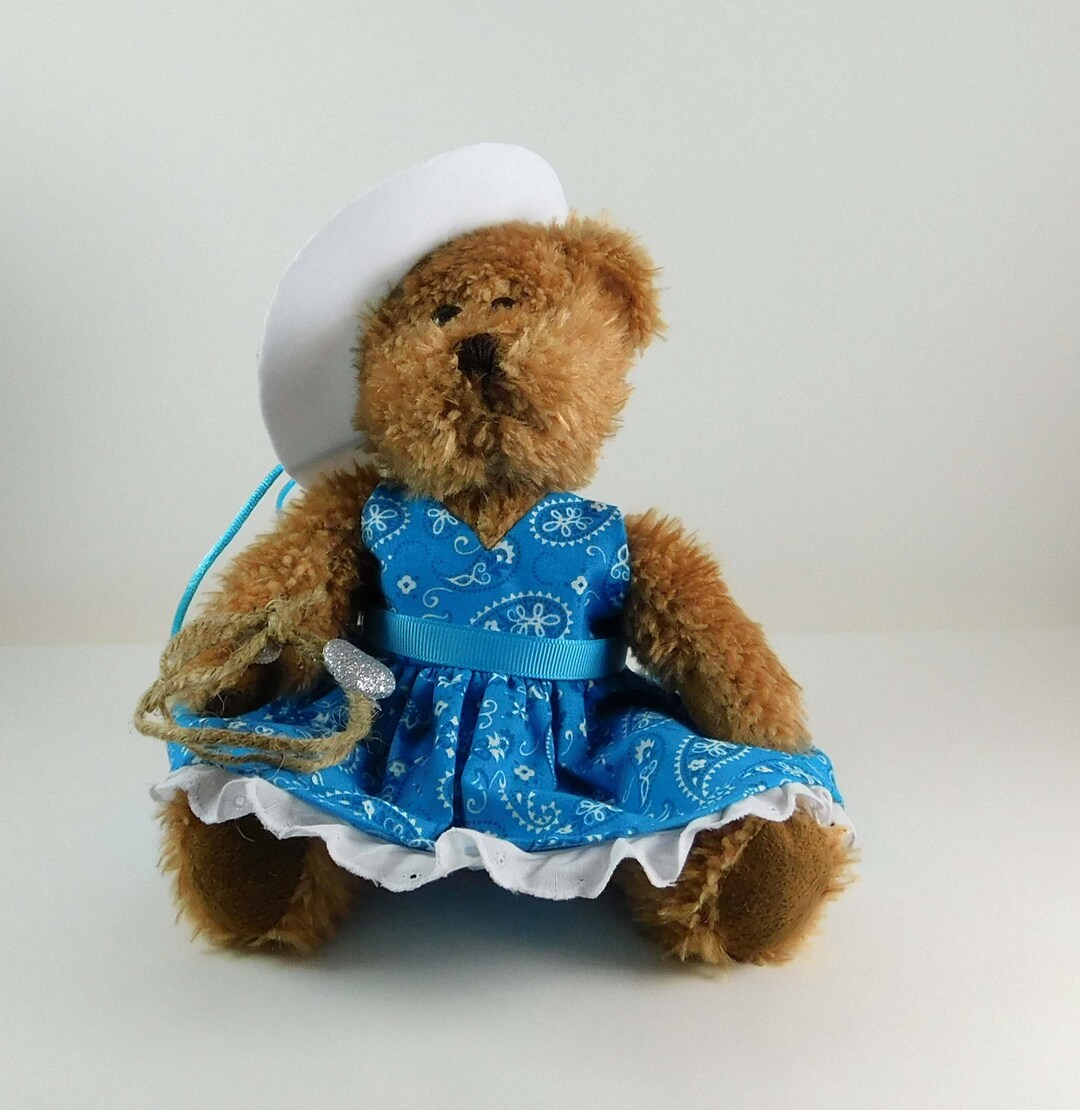 Cowgirl Bear for Western Theme Gift or Party Décor, Country Brown Plush ...