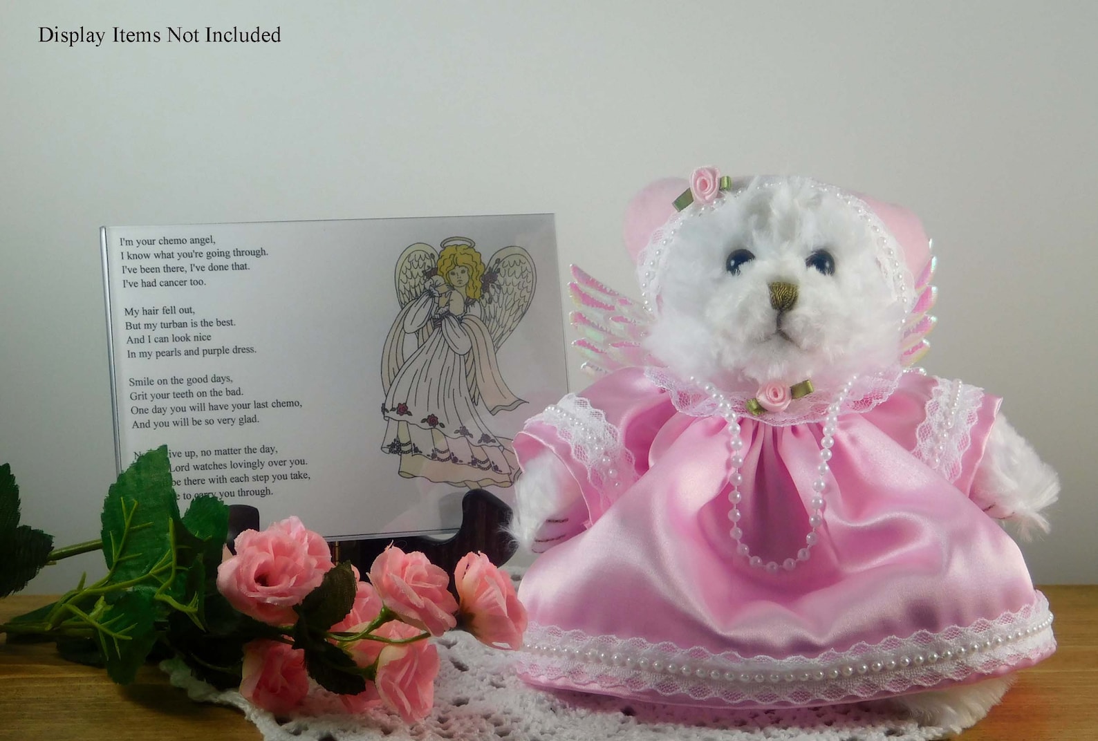 Chemotherapy Patient Gift White Teddy Bear Angel for Breast | Etsy