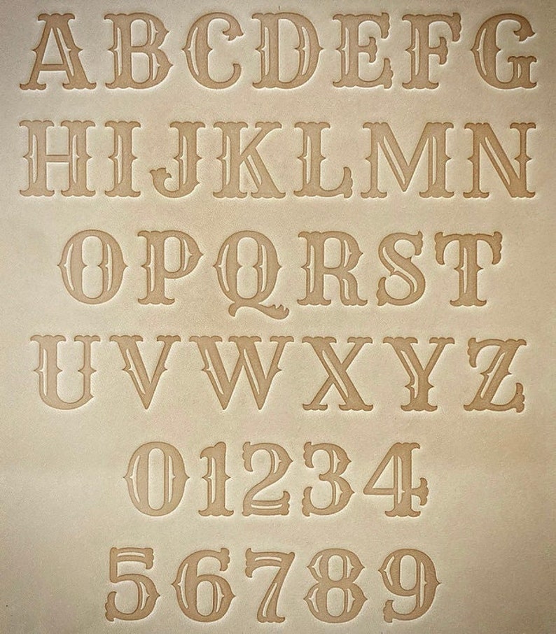 1" Tall DELRIN Alphabet/letter Embossing Plate Set - 7(A) - Etsy