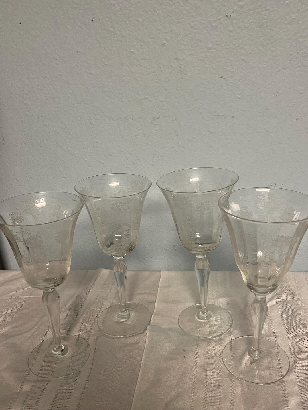 Elegant Morgantown Crystal Mayfair Stem 7668 Water Goblets - Etsy