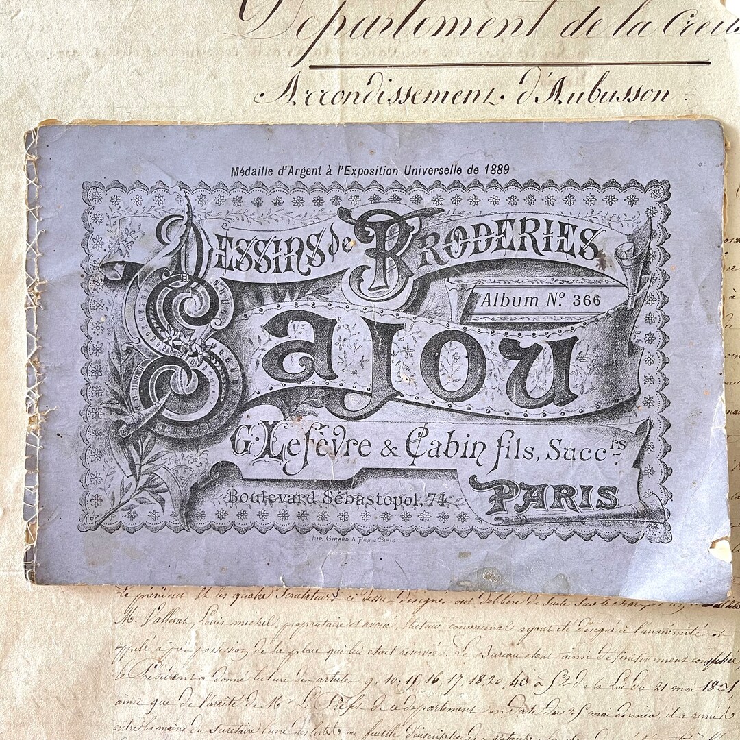 19th C French Antique Sajou No 366 Album. Dessins De Broderies Paris - Etsy