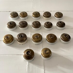French Vintage Brass / Porcelain Light Switch - Etsy