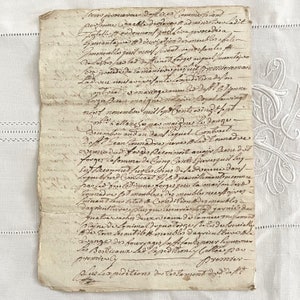 1740 French Antique Sheet Legal Document - Etsy