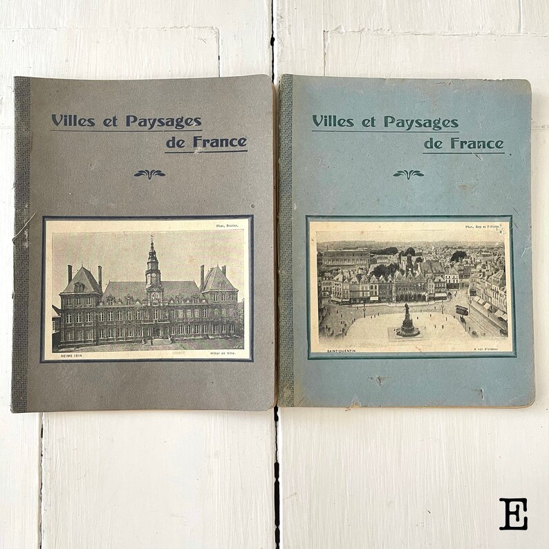 Pair of 1920's French Antique School Books Exercise - Etsy