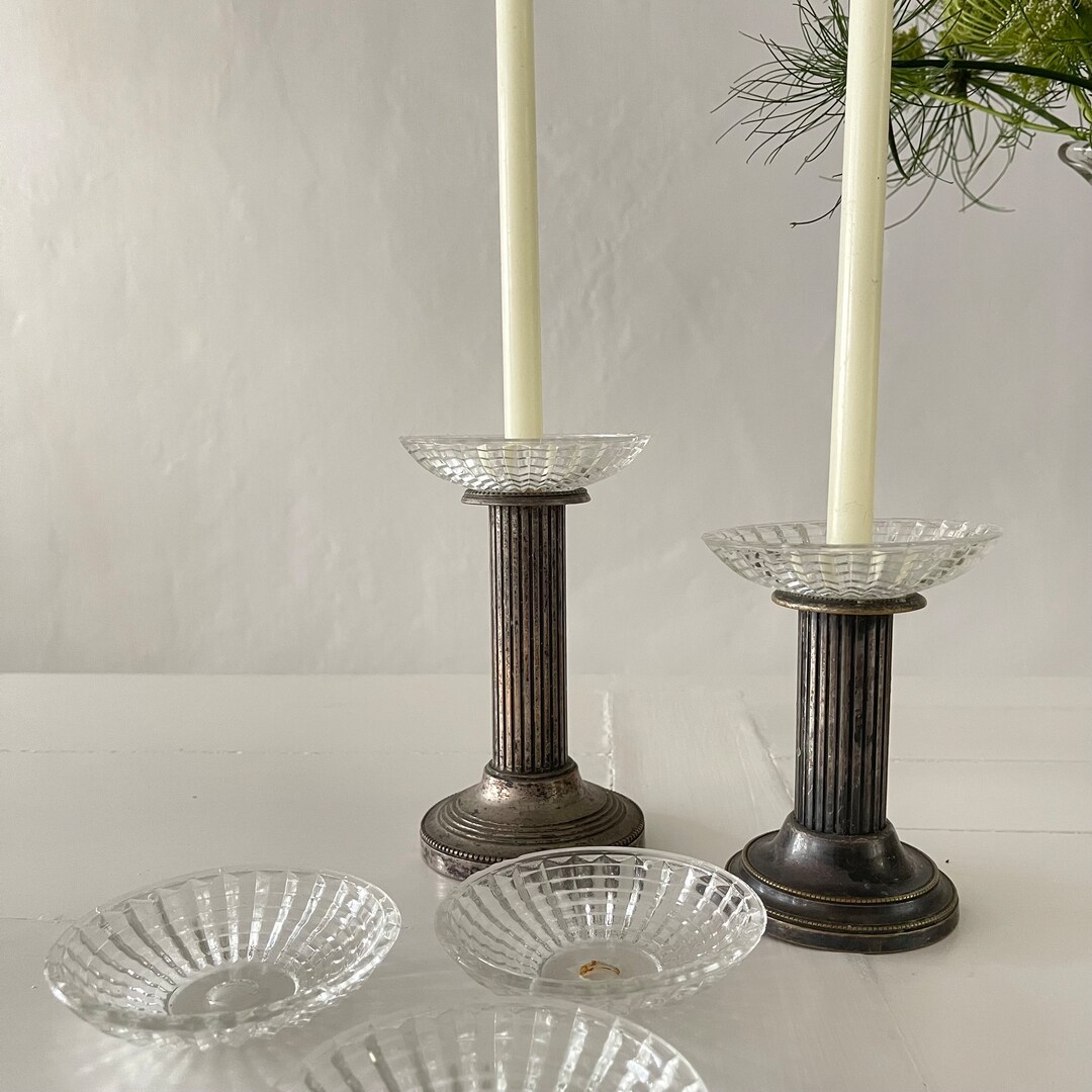 French Vintage Candle Drip Plates, Bobèches, Chandelier Cups - Etsy
