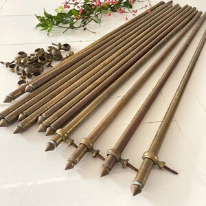 31" Chunky French Antique Brass Café Rod, Pot Rack, Picture Rail, Stair ...