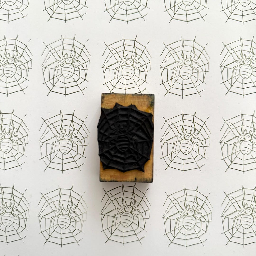 French Vintage School Stamp Spider / Spiders Web - Etsy