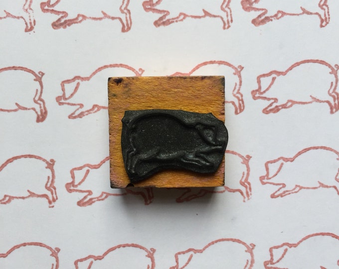 Pig / Piglet French Vintage School Stamp - Etsy