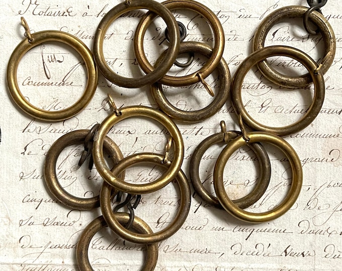 Wooden Drapery Rings..12 Brown - Etsy