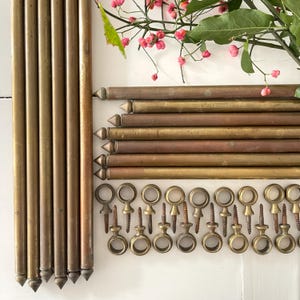 31" Chunky French Antique Brass Café Rod, Pot Rack, Picture Rail, Stair ...