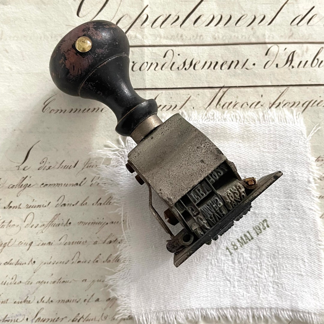 RESERVED FOR SSS French Antique Date Stamp - Etsy