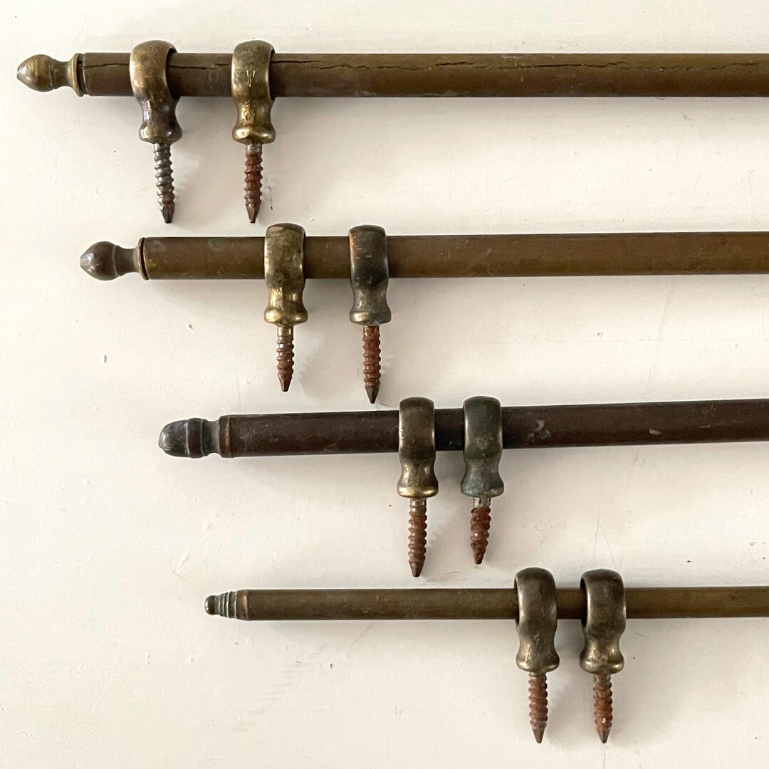 French Antique Solid Café Rod, Bronze / Brass, Pot Rack, Picture Rail ...