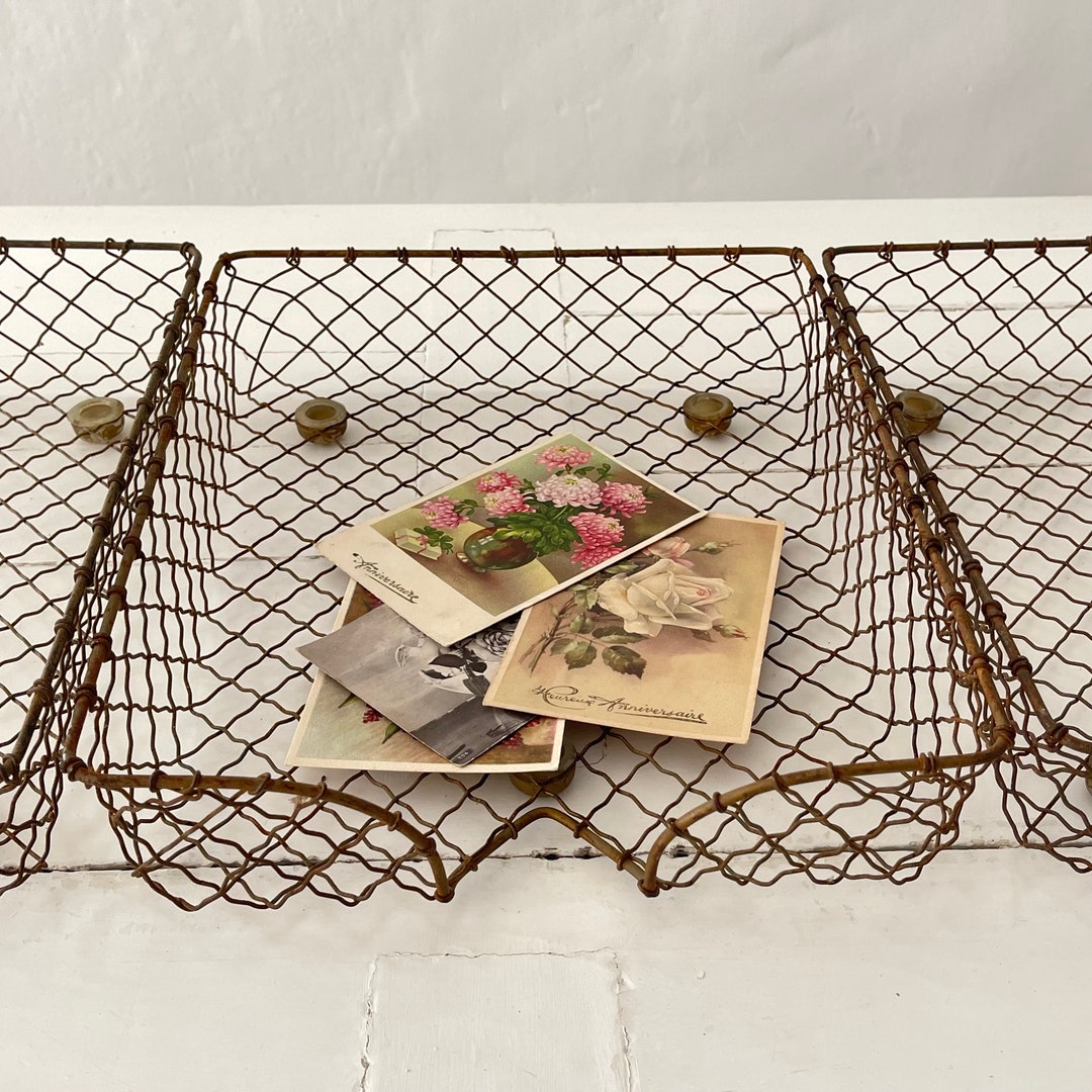 French Antique in / Out Tray, Office, Storage - Etsy