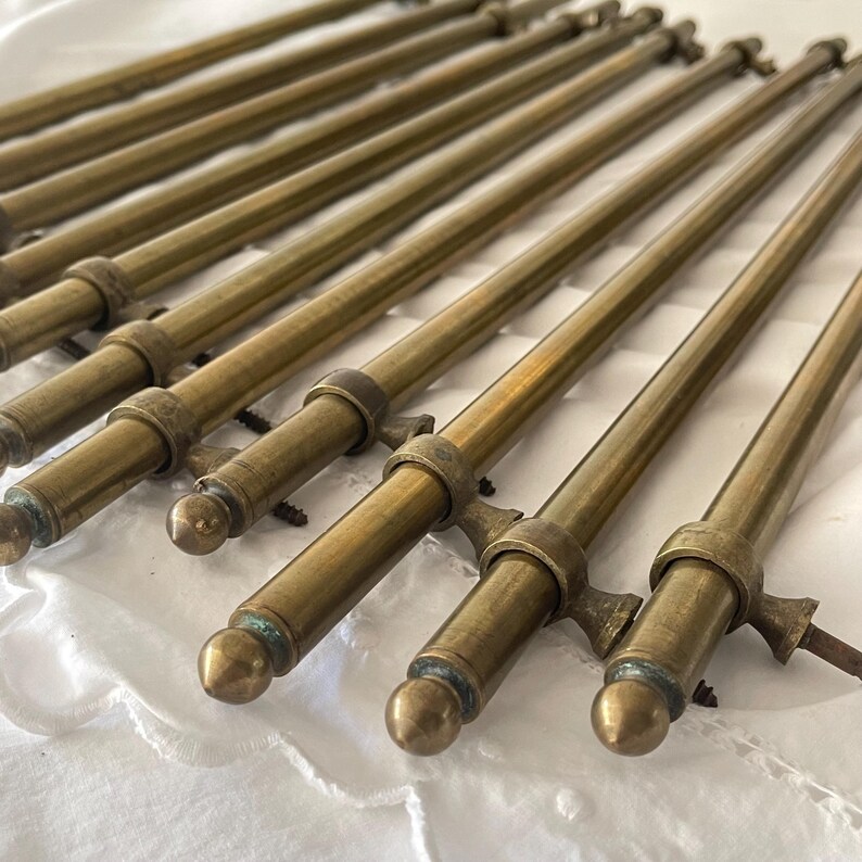 21 French Antique Café Rod, Pot Rack, Stair Rod With Fixing Loops - Etsy UK