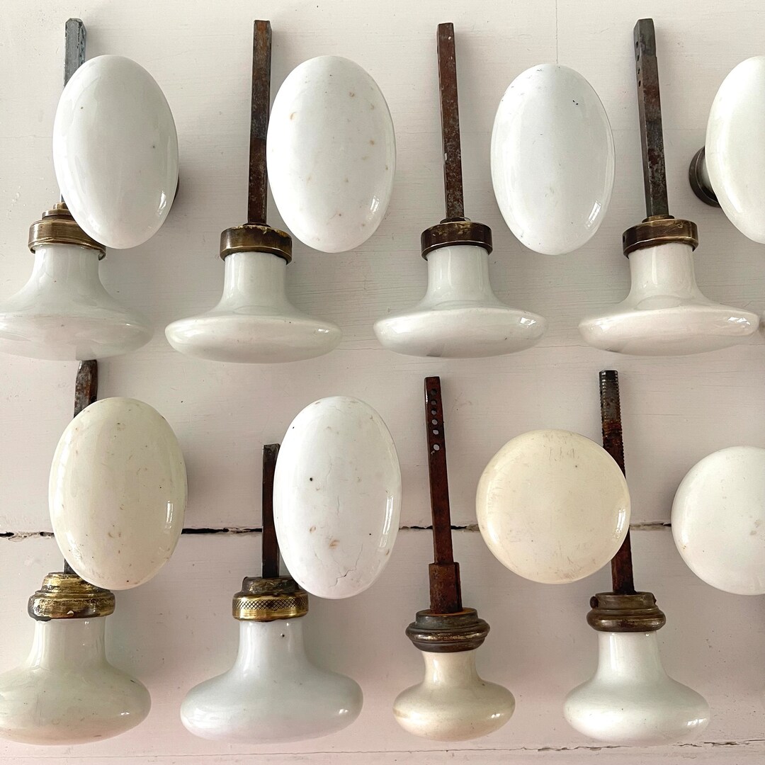 French Antique Porcelain Door Knobs - Etsy