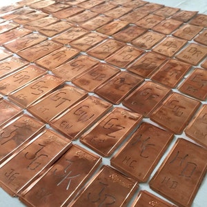 Choose Vintage Copper Stencil, Embroidery Monogram, Initial. - Etsy