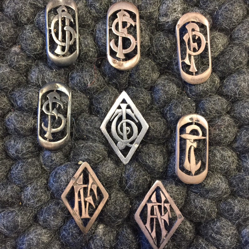 Choose 19th Century French Antique Silver Monogram Initials | Etsy