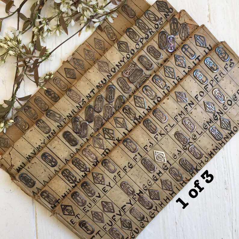 Choose 19th Century French Antique Silver Monogram Initials | Etsy