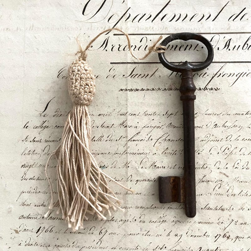 French Key Tassel - Etsy