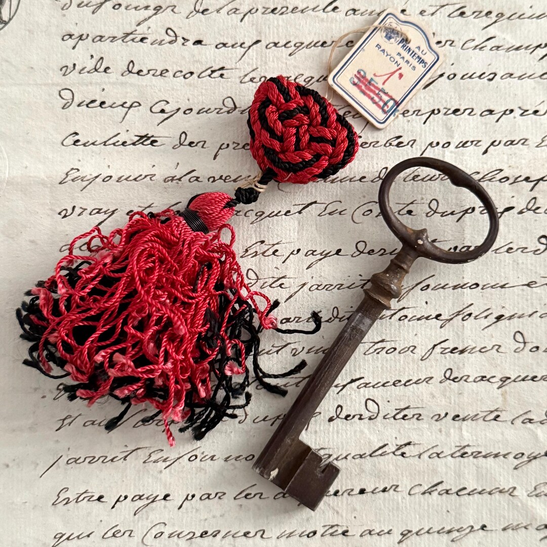 French Antique Chateau Key French Antique Tassel - Etsy