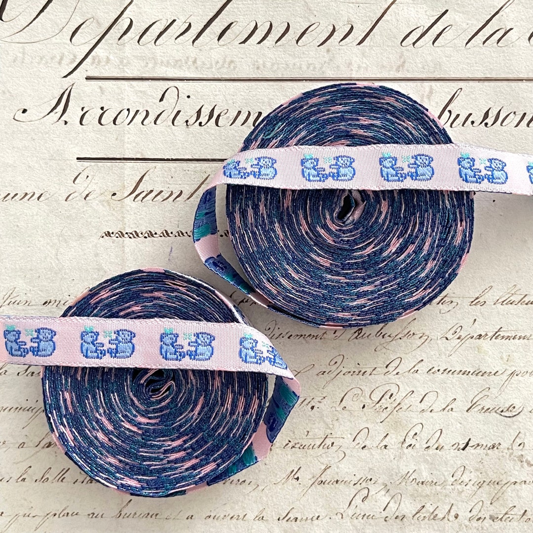 5 Yards Teddy French Vintage Bear Ribbon, Trim, Tape, Passementerie - Etsy