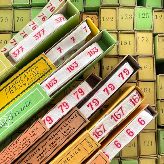 Choose 150 French Vintage Laundry Number Labels - Etsy