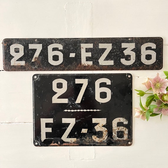 French Vintage Car Registration Plate Licence Plate Etsy