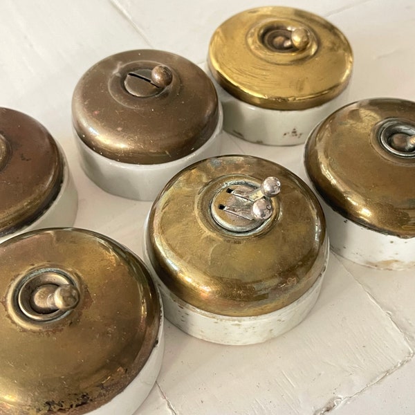 Antique Brass Light Switch - Etsy