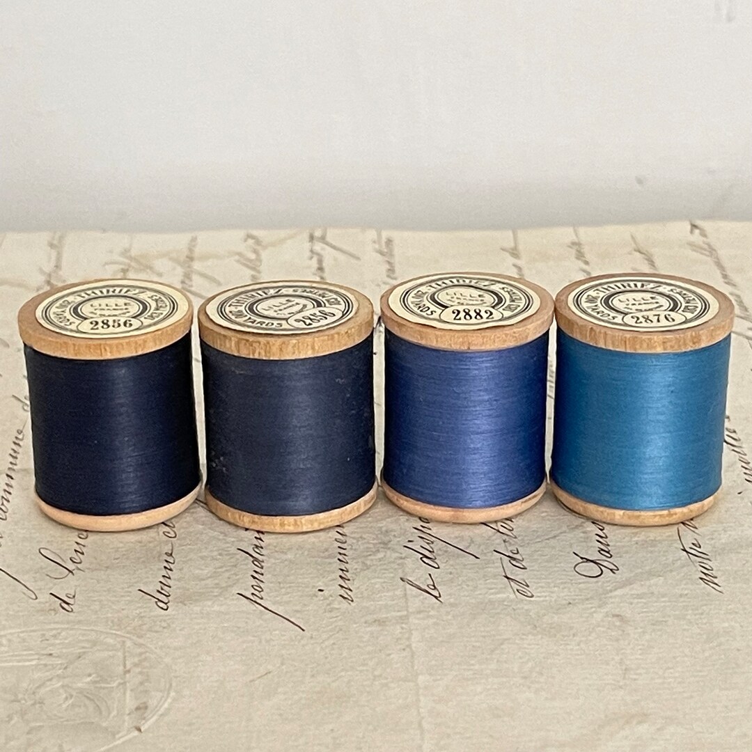 4 Cute French Antique Spools, Bobbins - Etsy