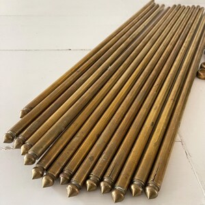 27 1/2" French Antique Café Rod, Pot Rack, Stair Rod With Fixing Loops ...