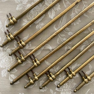 25 French Antique Café Rod, Pot Rack, Stair Rod With Fixing Loops - Etsy