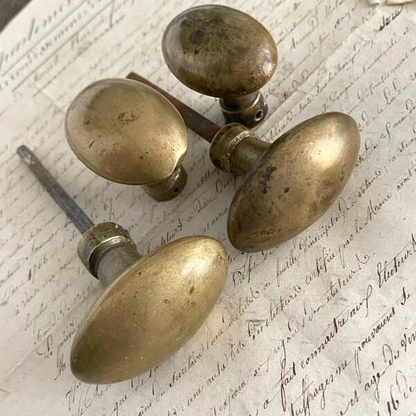 Antique Brass Door Knobs - Etsy