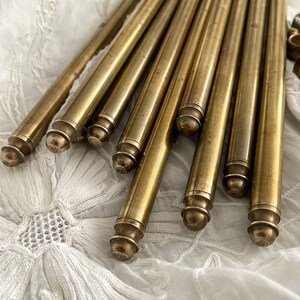 24 1/4 French Antique Cafe Rod, Pot Rack, Stair Rod With Fixing Loops ...