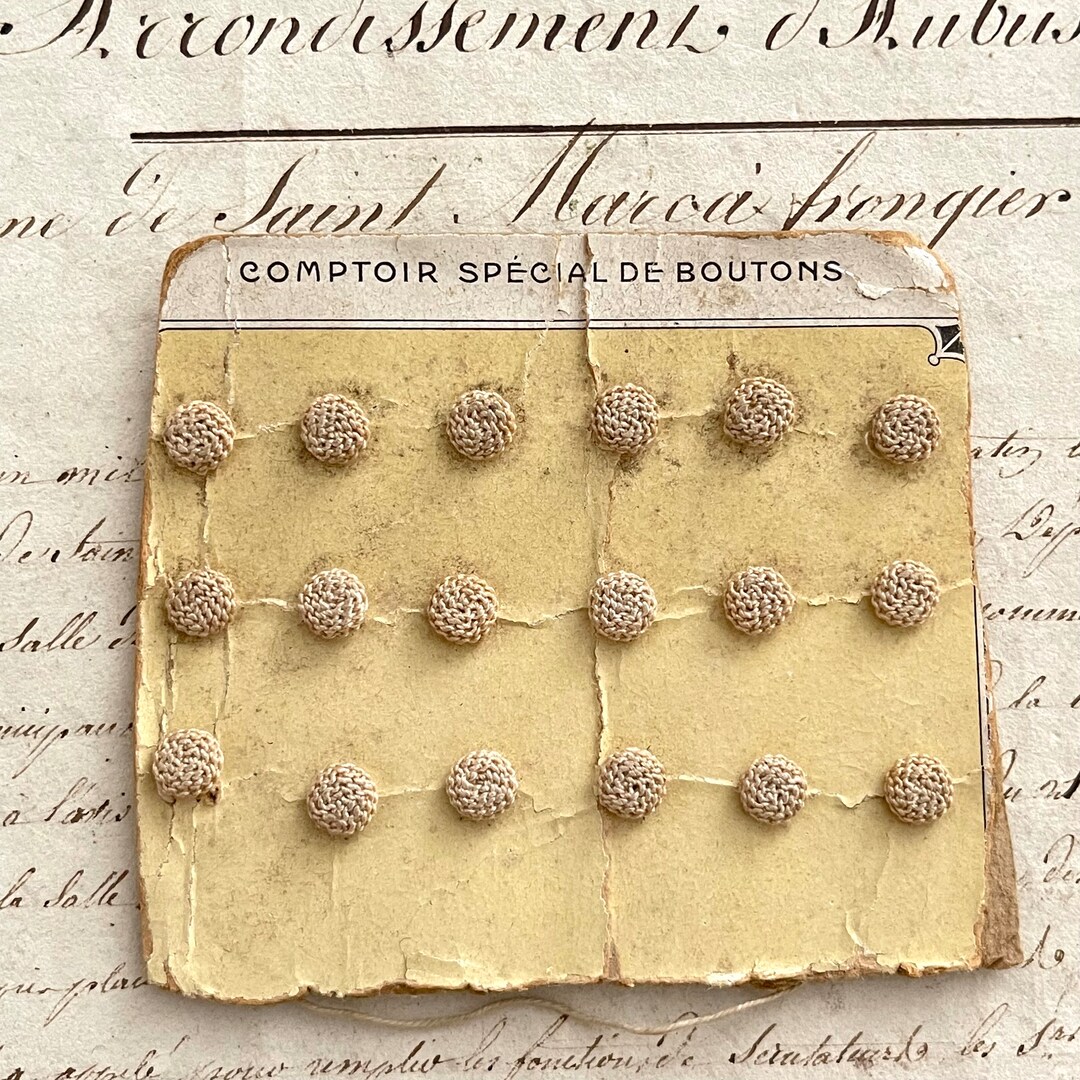 18 Adorable Tiny French Antique Handmade Buttons - Etsy