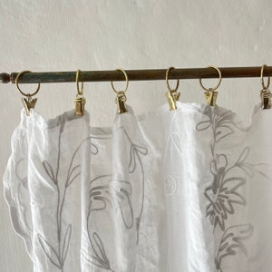 7 French Vintage Café Rod Curtain Clips - Etsy