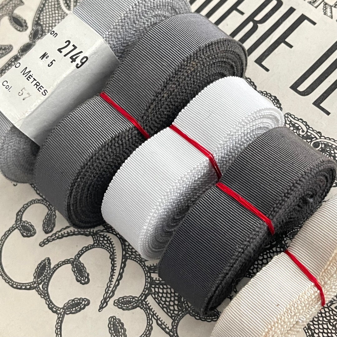French Antique Gros Grain Ribbon, Petersham, Millinery, French Ribbon ...