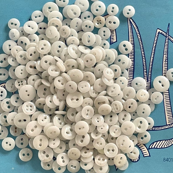 100 French Antique Pearlised Milk Glass Buttons | Etsy