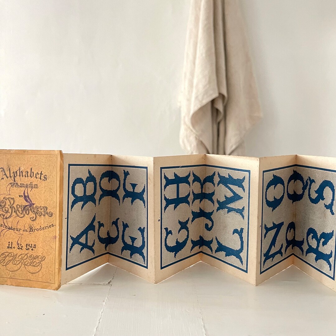 French Antique H & Cie Concertina Alphabet Album - Etsy