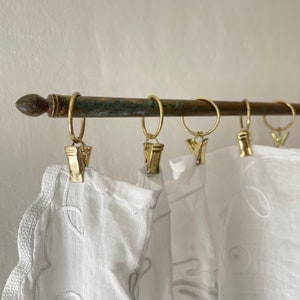 7 French Vintage Café Rod Curtain Clips - Etsy