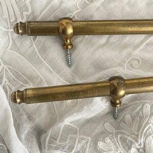 24 1/4 French Antique Cafe Rod, Pot Rack, Stair Rod With Fixing Loops ...